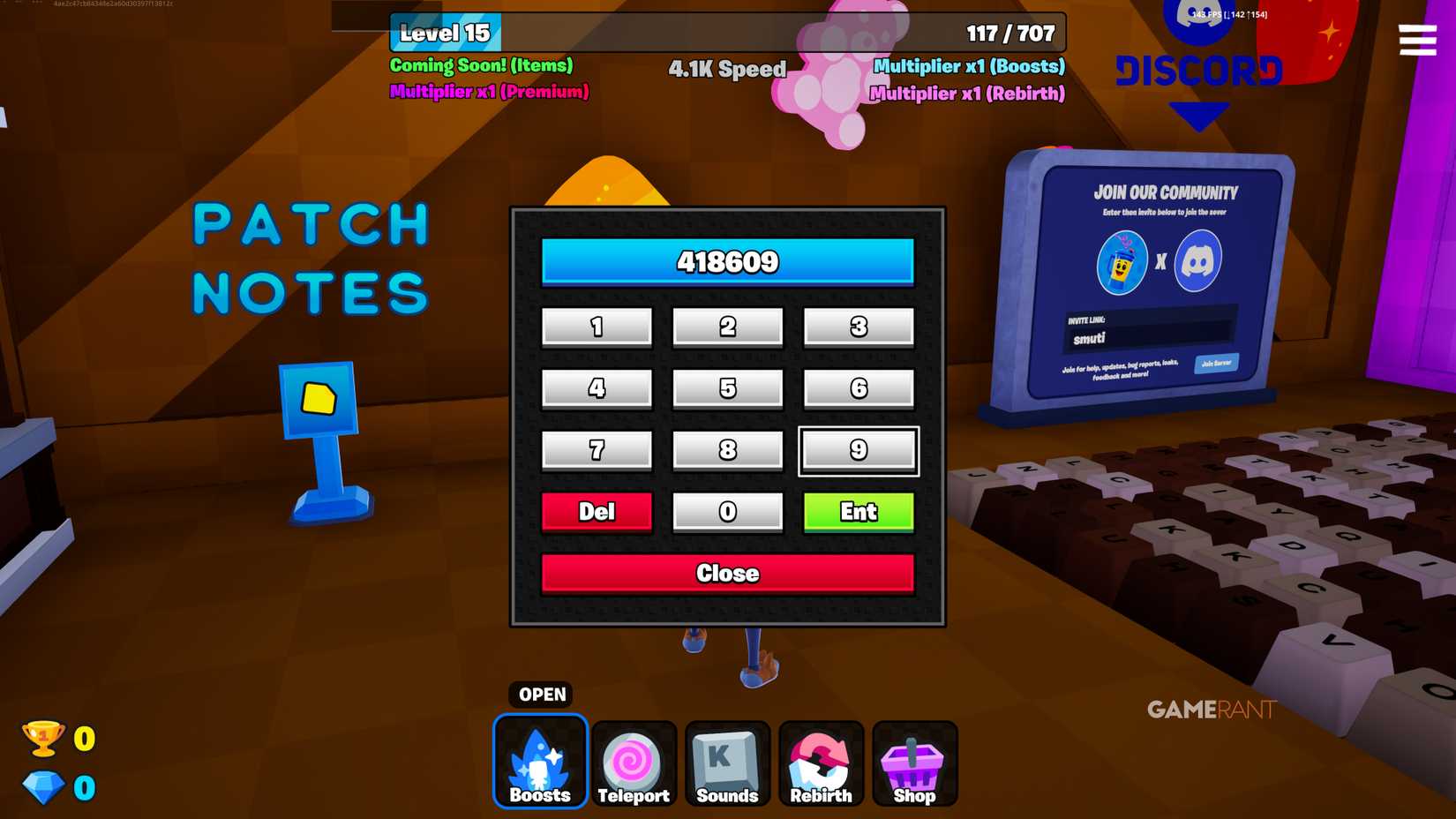 +1 Speed Keyboard Escape Codes in Fortnite