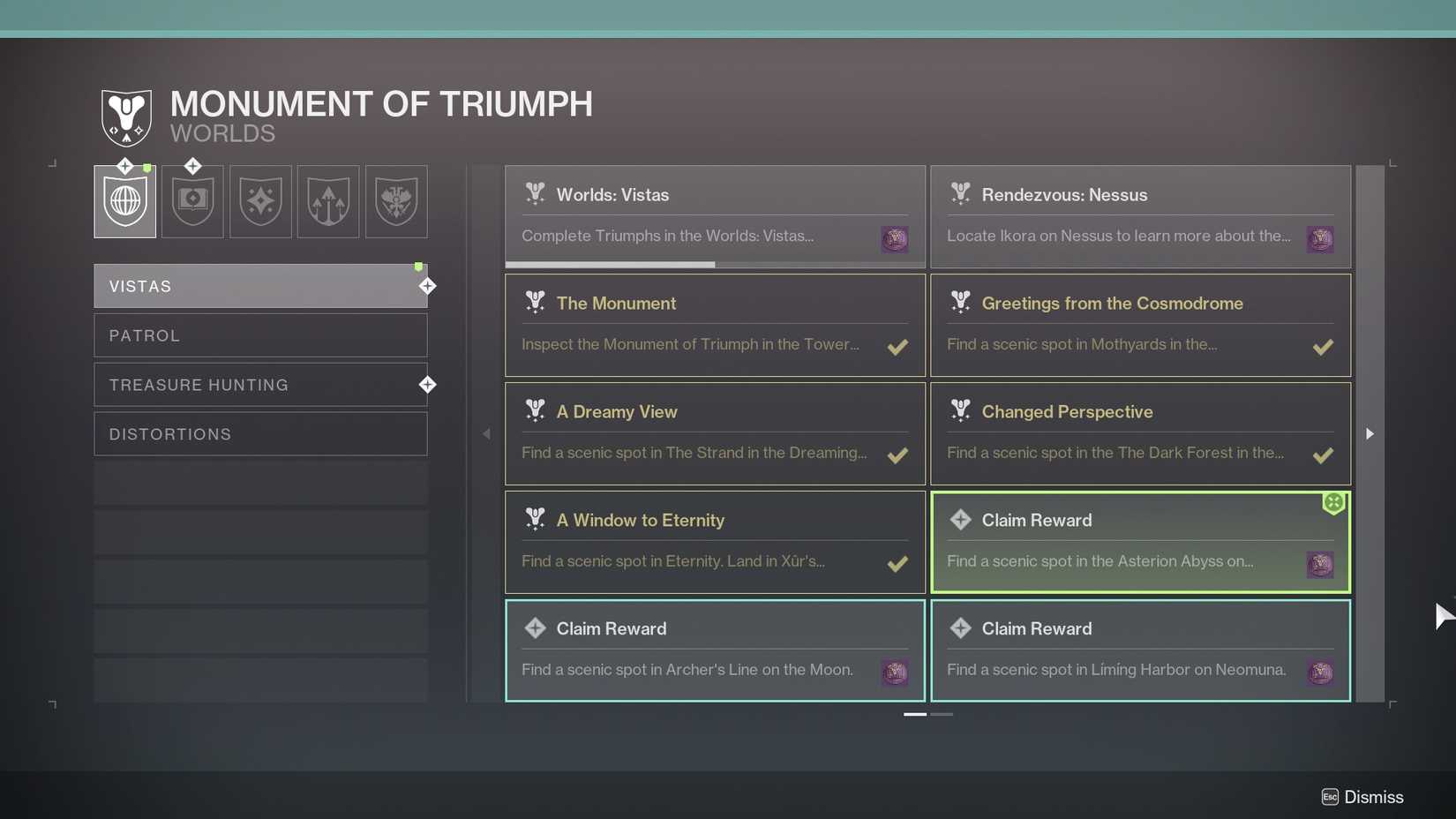 All Vista Locations in Destiny 2 (Monument of Triumphs Challenge)