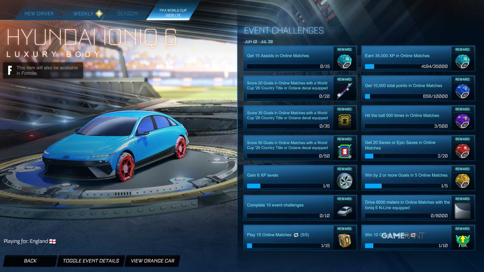 How to Get the Free Hyundai FIFA World Cup Car in Fortnite