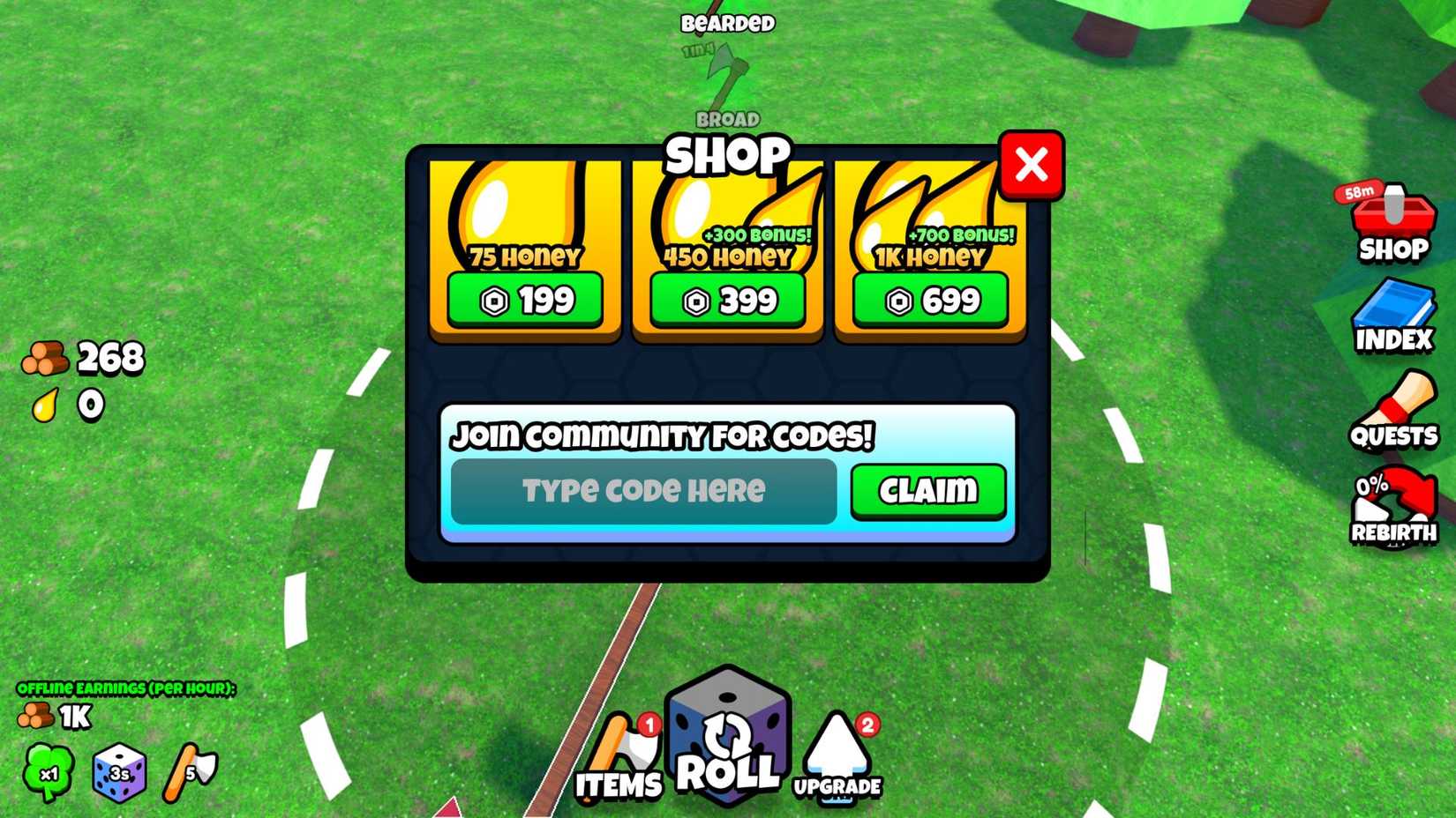 Axe RNG Codes