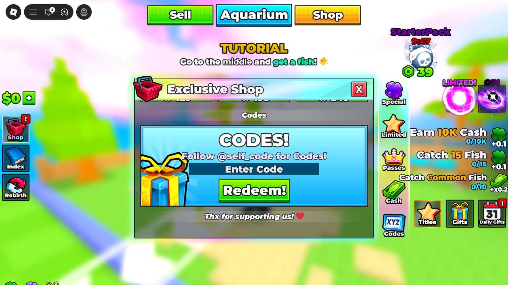 Bomb Fishing Codes