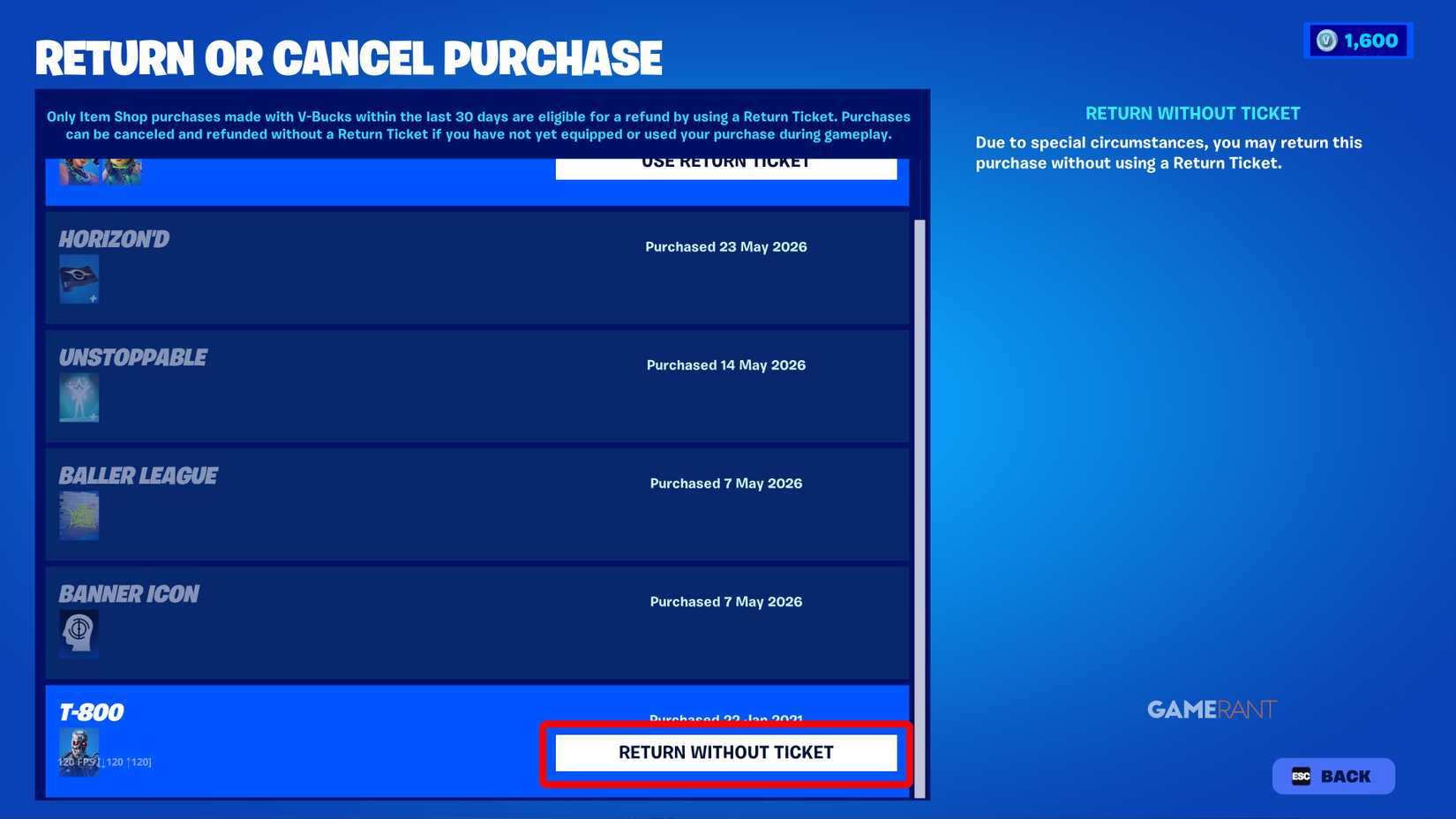 How to Refund Items Without Tickets in Fortnite (V-Bucks Refund)