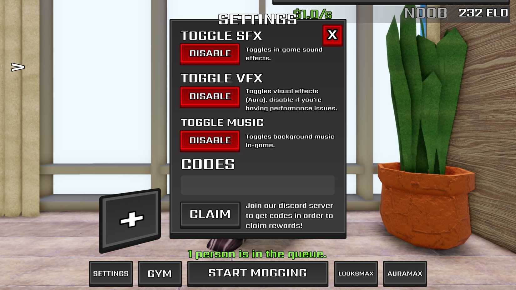 Looksmax and Mog Codes