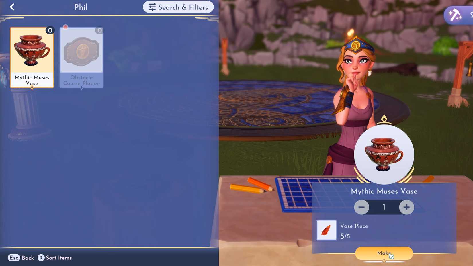 Muses Drawing Locations In DDV (Disney Dreamlight Valley)