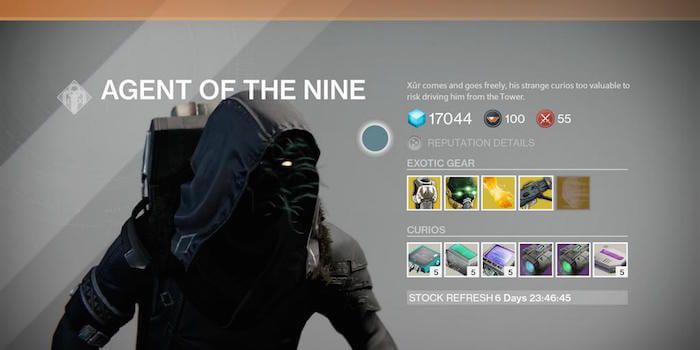 Destiny: Xur Location and Exotic Items for November 7-9