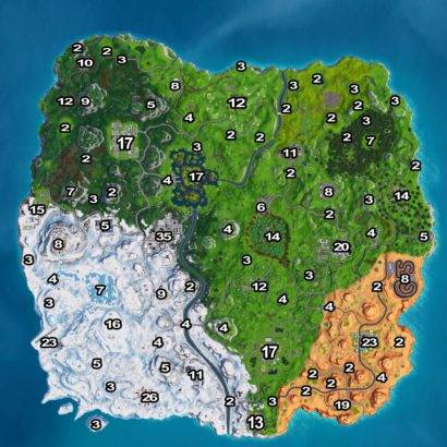 Fortnite Map Shows Which Areas Spawn the Most Chests
