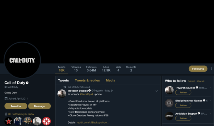 Call of Duty 'Goes Dark' Ahead of Modern Warfare Reveal