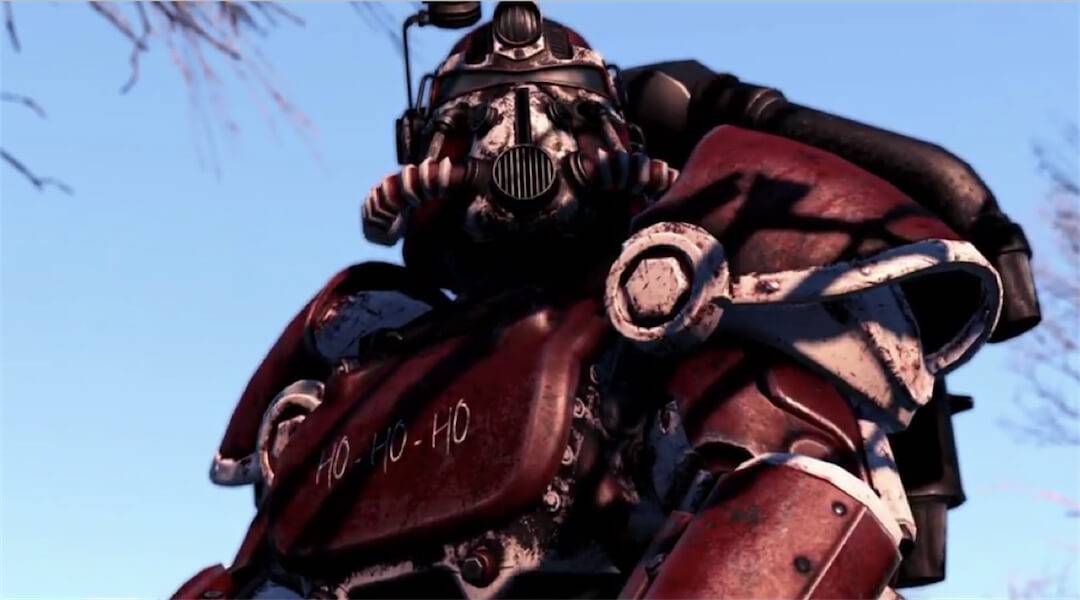 Fallout 4's Santa Claus Wears Power Armor, Shoots Candy Cane Mini-Gun