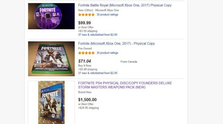 Fortnite Physical Copies Are Going for Insane Prices Online