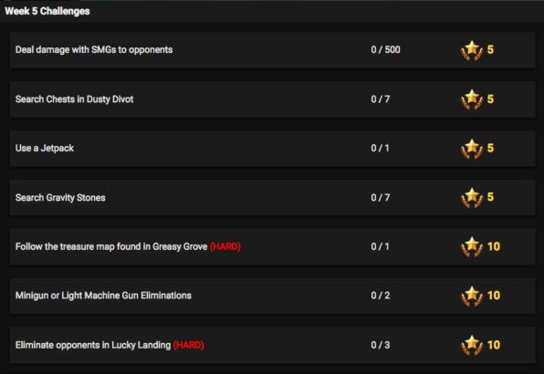 Fortnite Season 4 Week 5 Challenges Revealed