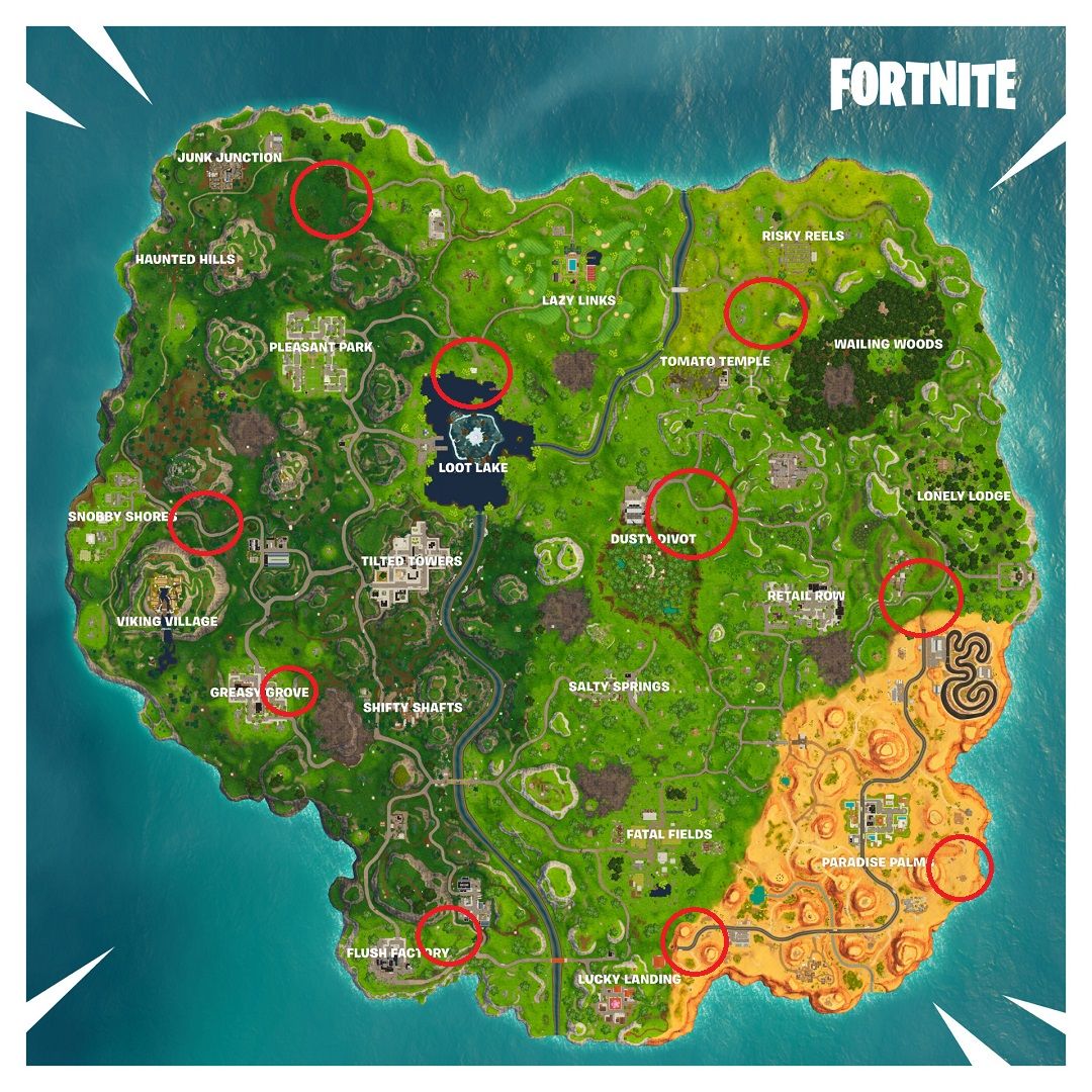 Fortnite: Where to Find All Season 6 Flaming Hoops