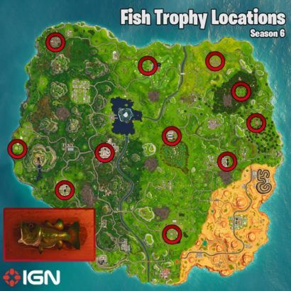 Fortnite: Where to Find Fish Trophies for Season 6 Week 8