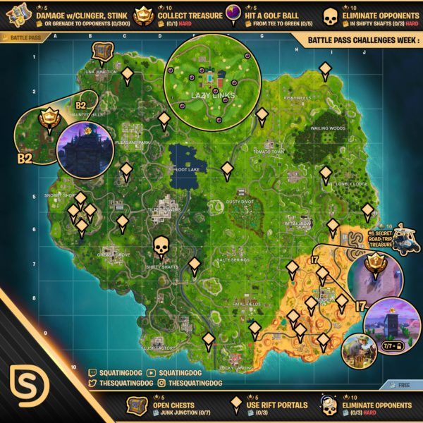 Fortnite: How to Complete All Season 5 Week 5 Challenges