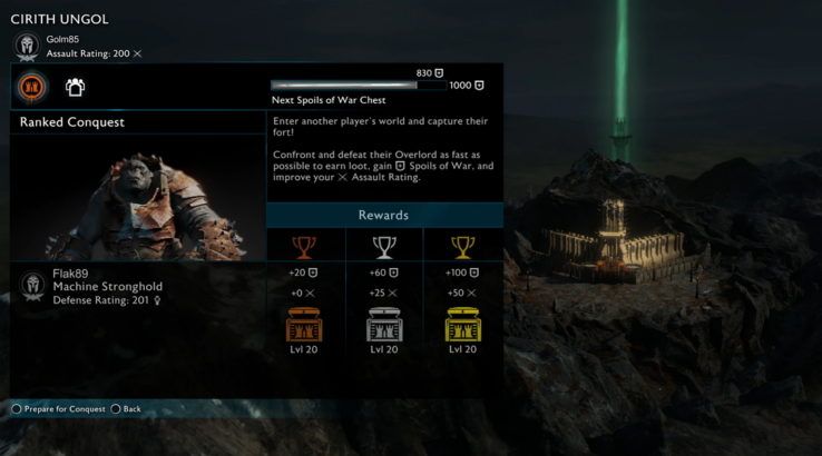 Middle-earth: Shadow of War Online Conquest Mode Revealed