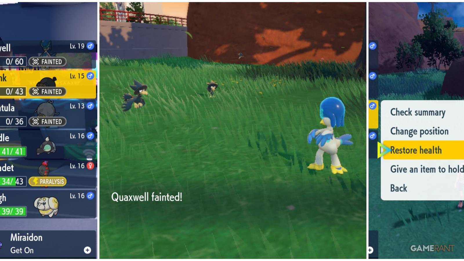 Pokemon Scarlet & Violet: How to Heal and Revive Fainted Pokemon