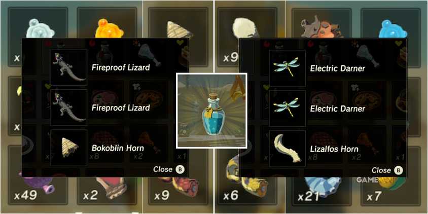 Zelda: BotW - All Recipes