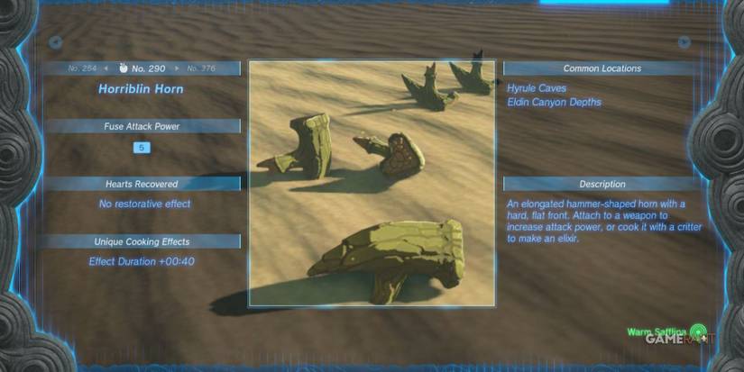 Zelda: Tears of the Kingdom - Where to Farm Horriblin Horns