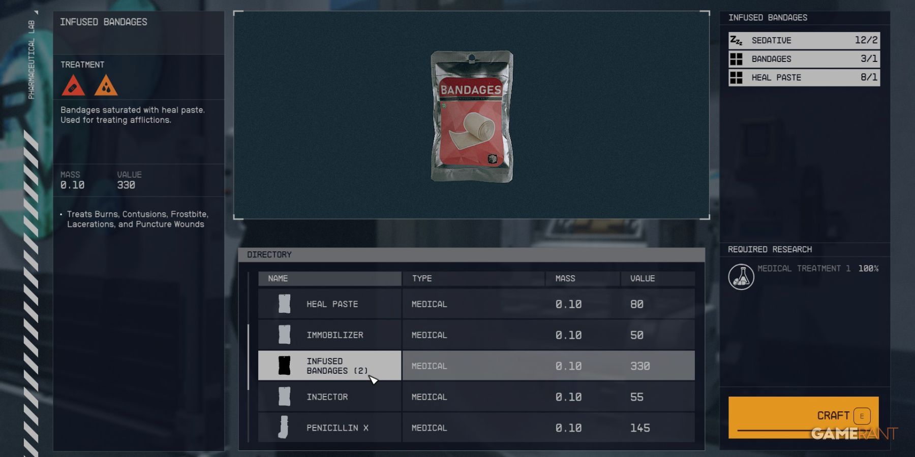 Starfield Best Aid Items To Craft