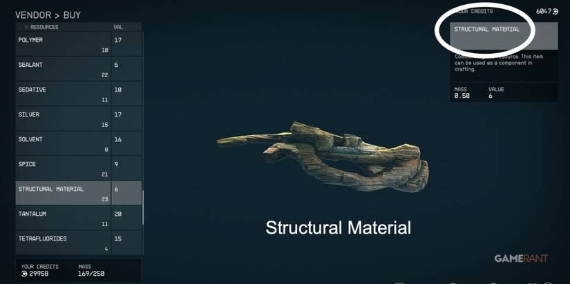 Starfield: How to Get Structural Materials