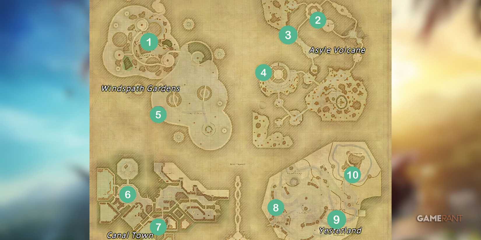 Ffxiv Aether Currents Map Heavensward World Map Atlas