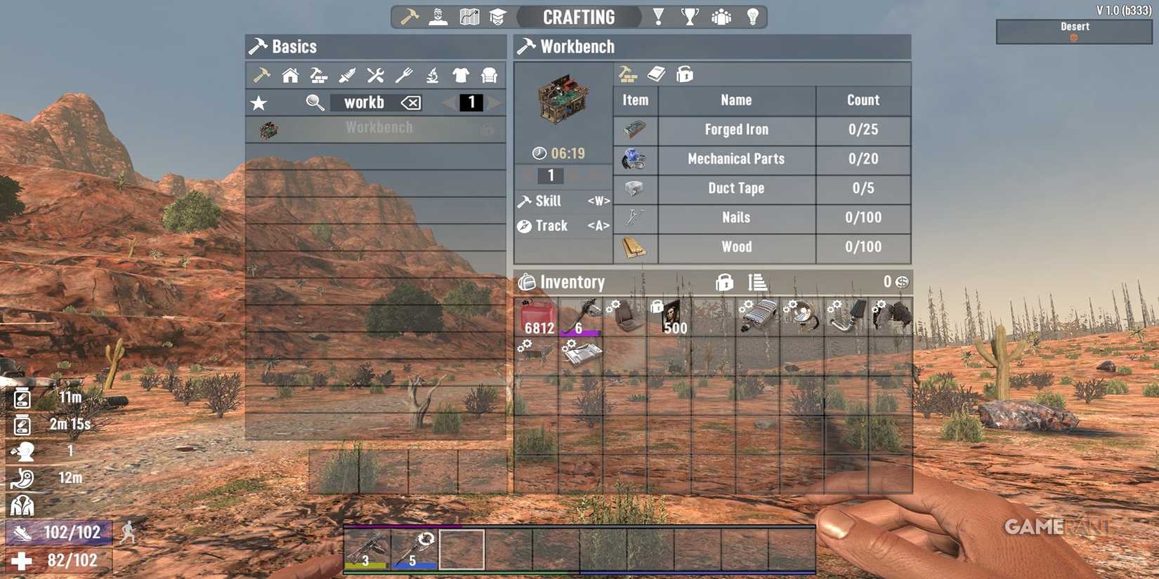 How To Build A Workbench in 7 Days To Die