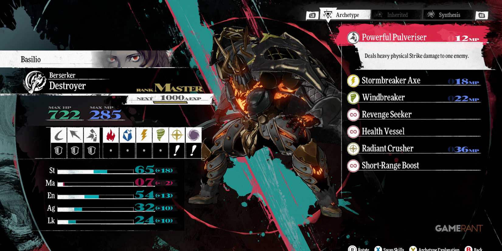 Best Archetypes for Basilio in Metaphor: ReFantazio