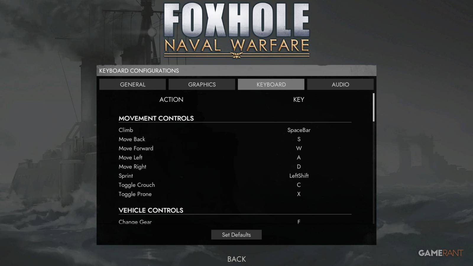 Most Important Hotkeys In Foxhole