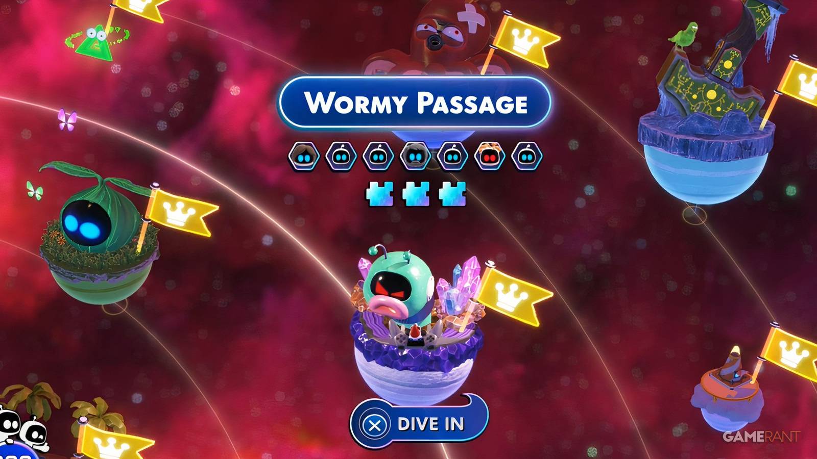 All 'Wormy Passage' Bots and Puzzle Pieces in Astro Bot
