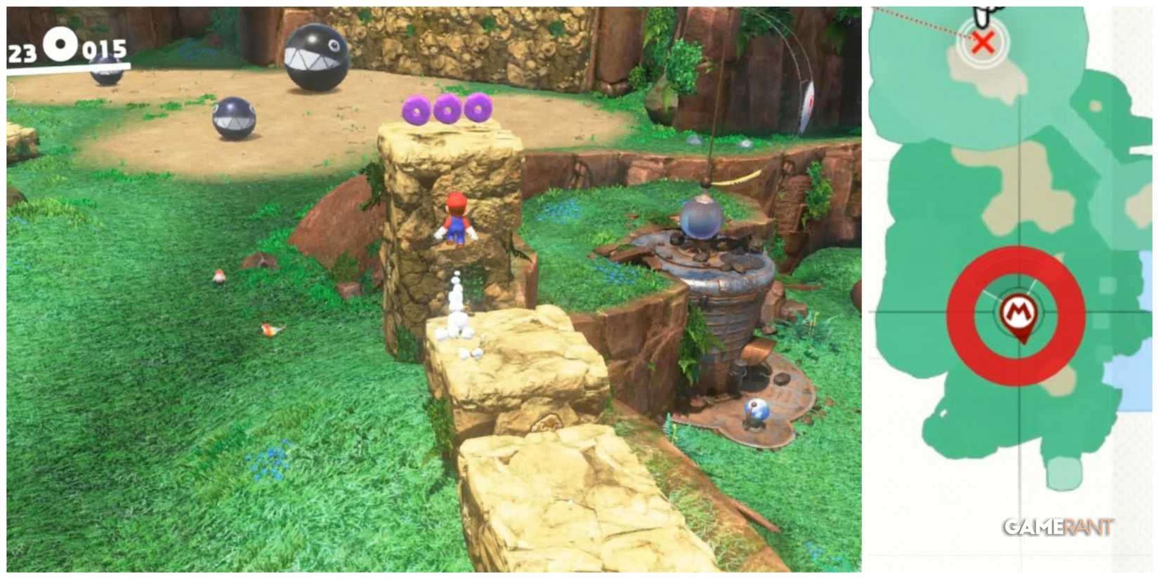 Super Mario Odyssey: Cascade Kingdom Purple Coin Locations