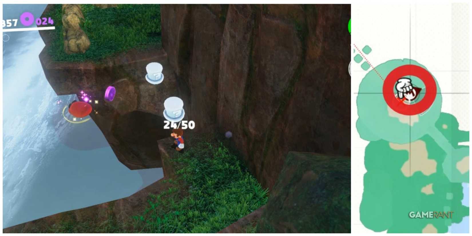 Super Mario Odyssey: Cascade Kingdom Purple Coin Locations