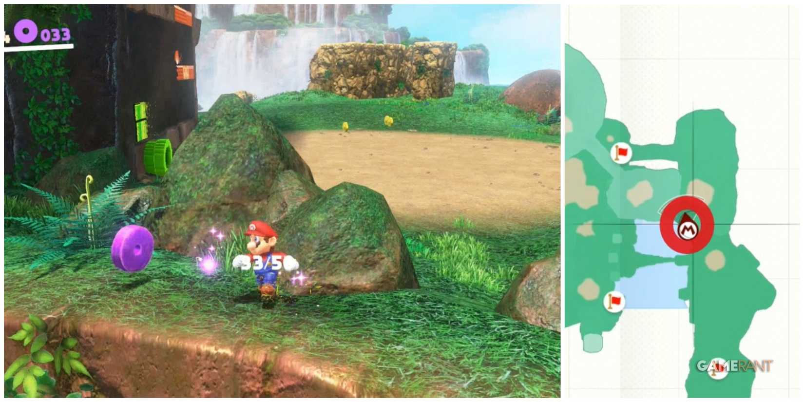 Super Mario Odyssey: Cascade Kingdom Purple Coin Locations