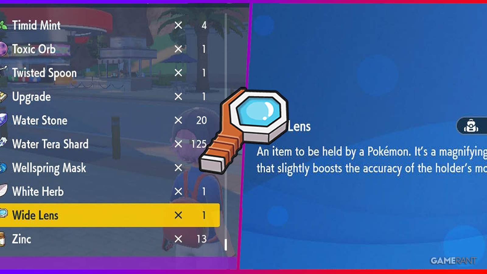 How to Get Wide Lens in Pokemon Scarlet & Violet