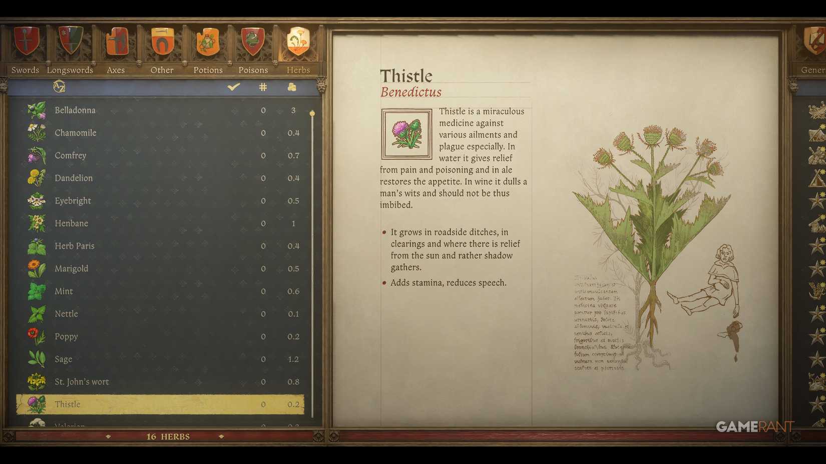 How To Farm Thistle In Kingdom Come: Deliverance 2