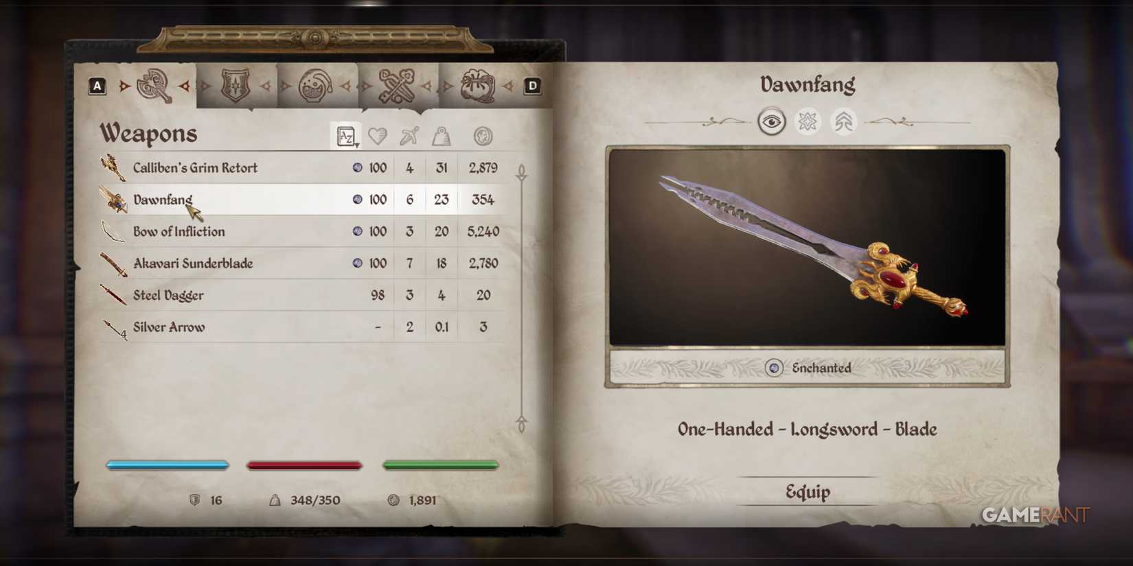 The Complete List of the Best Weapons in Oblivion Remastered