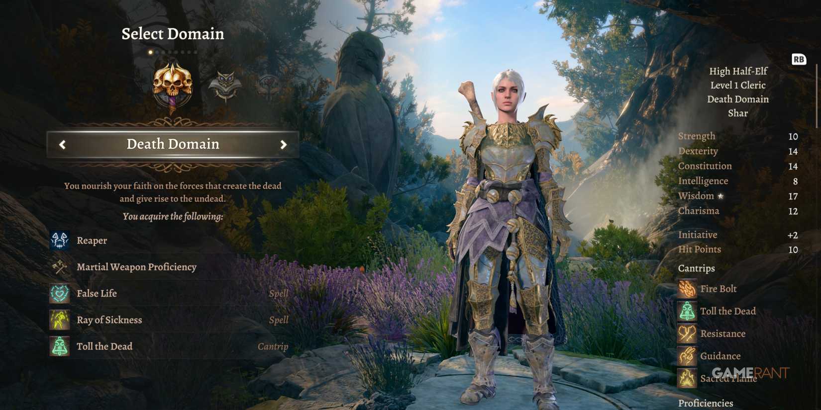 Baldur's Gate 3: Best Death Domain Cleric Build