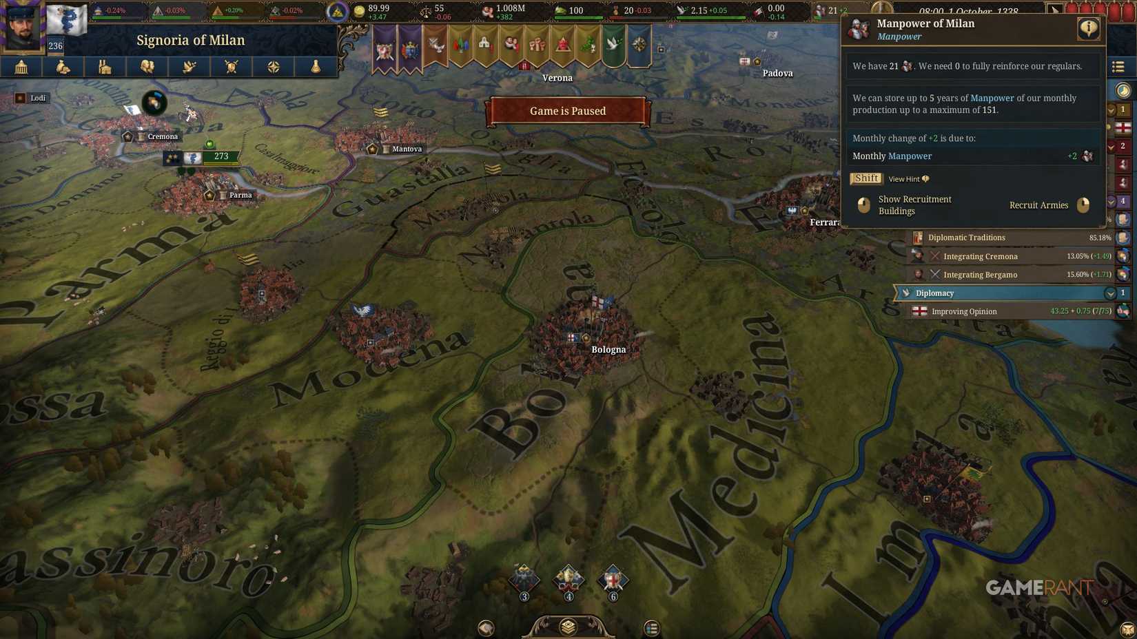 How to Increase Manpower in Europa Universalis 5