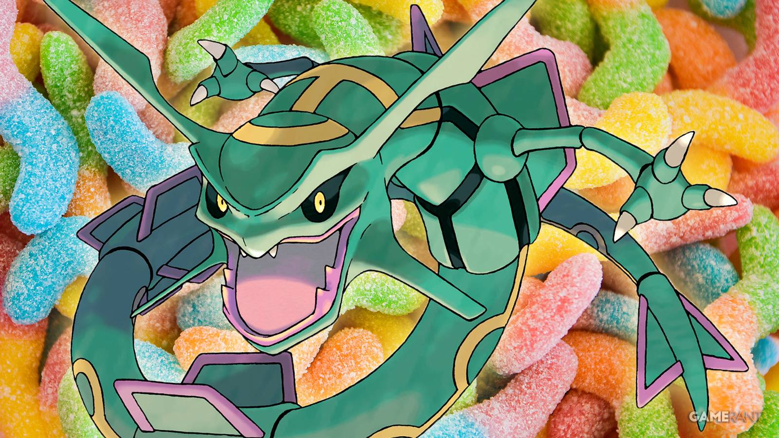 Pokemon Fan Art Imagines Gummy Worm Form for Rayquaza and Others