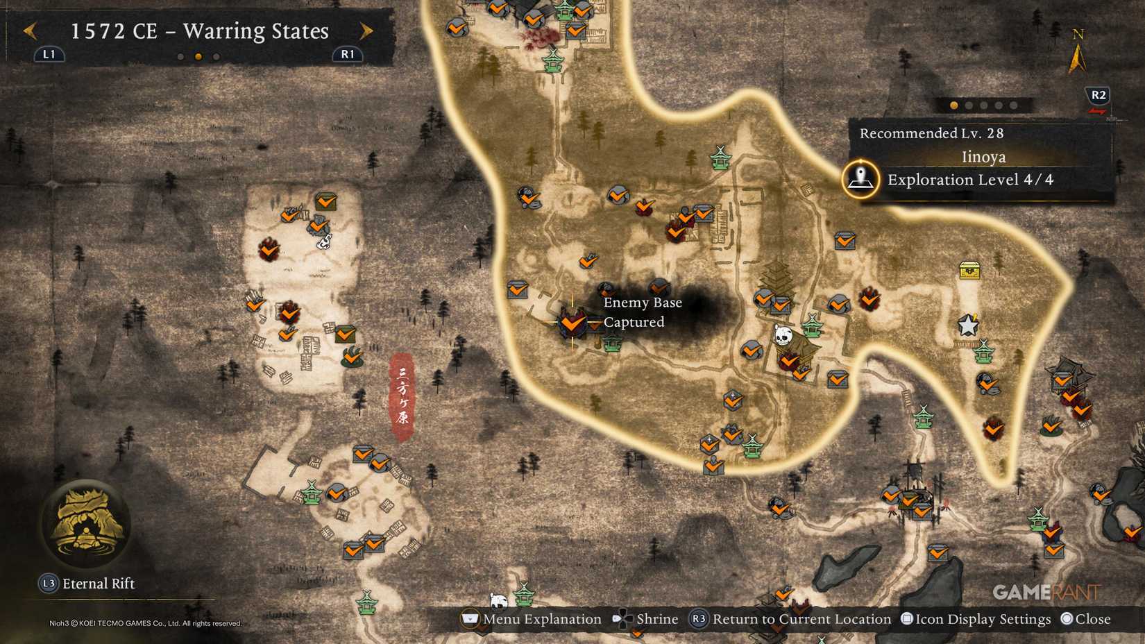 All Warring States Enemy Base Locations in Nioh 3