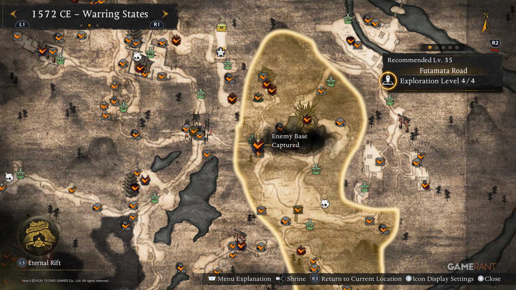All Warring States Enemy Base Locations in Nioh 3
