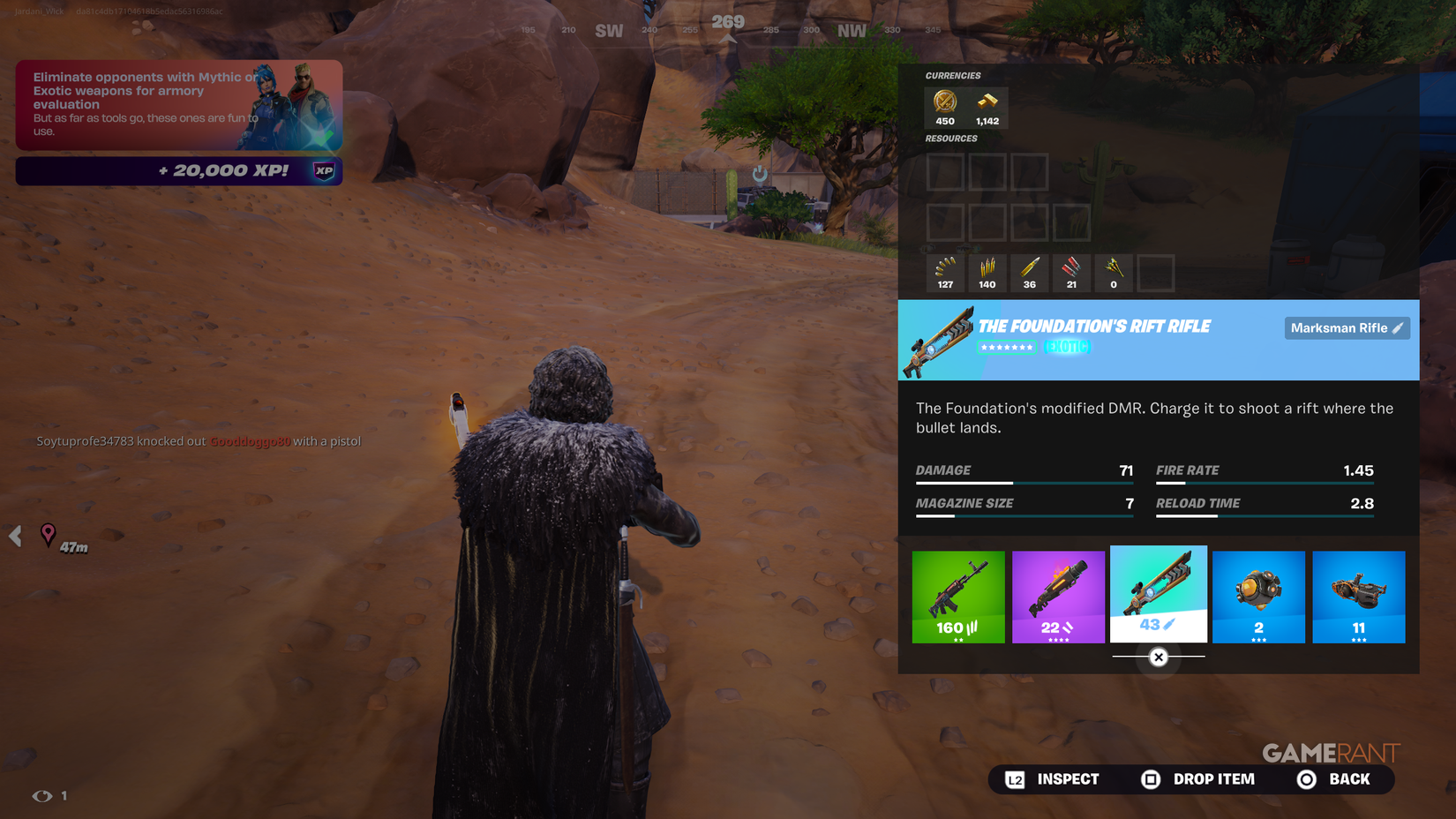 How to Get the Exotic Rift Rifle in Fortnite