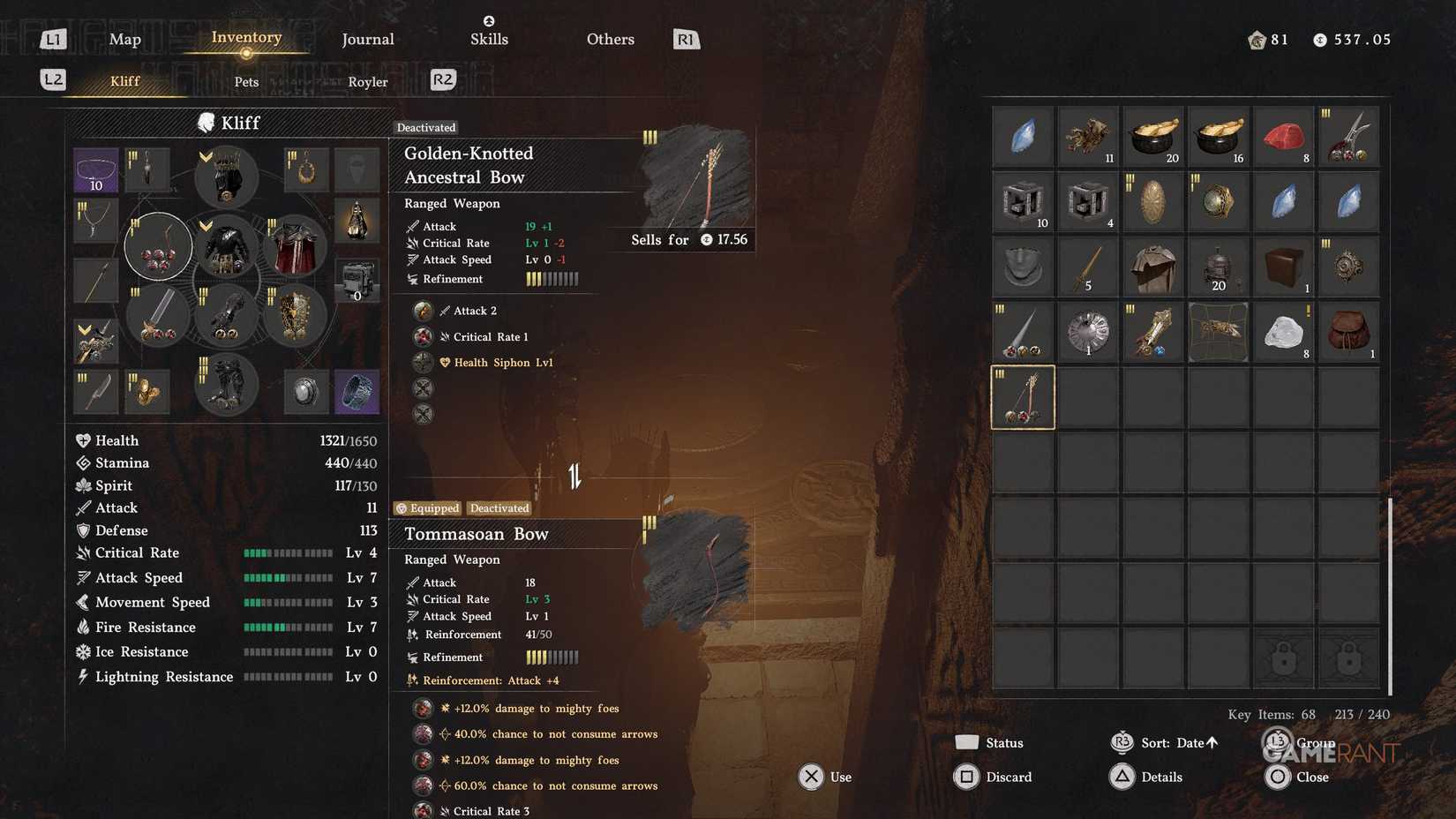 Golden Knotted Ancestral Bow Location in Crimson Desert