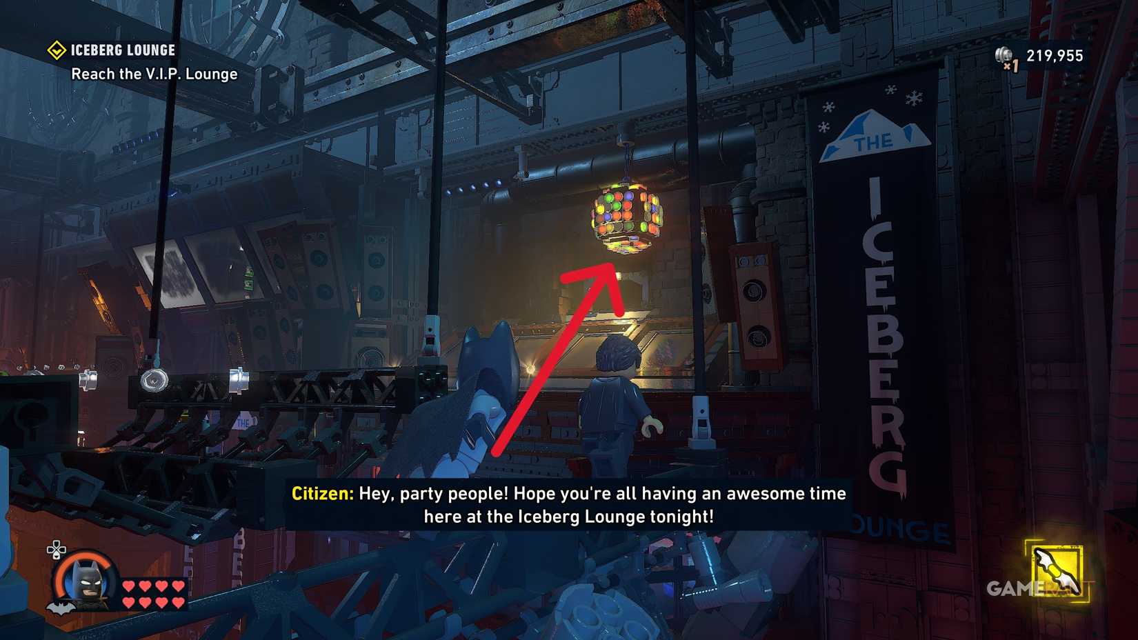 LEGO Batman Legacy of the Dark Knight Carmine Falcone Disco Ball Locations